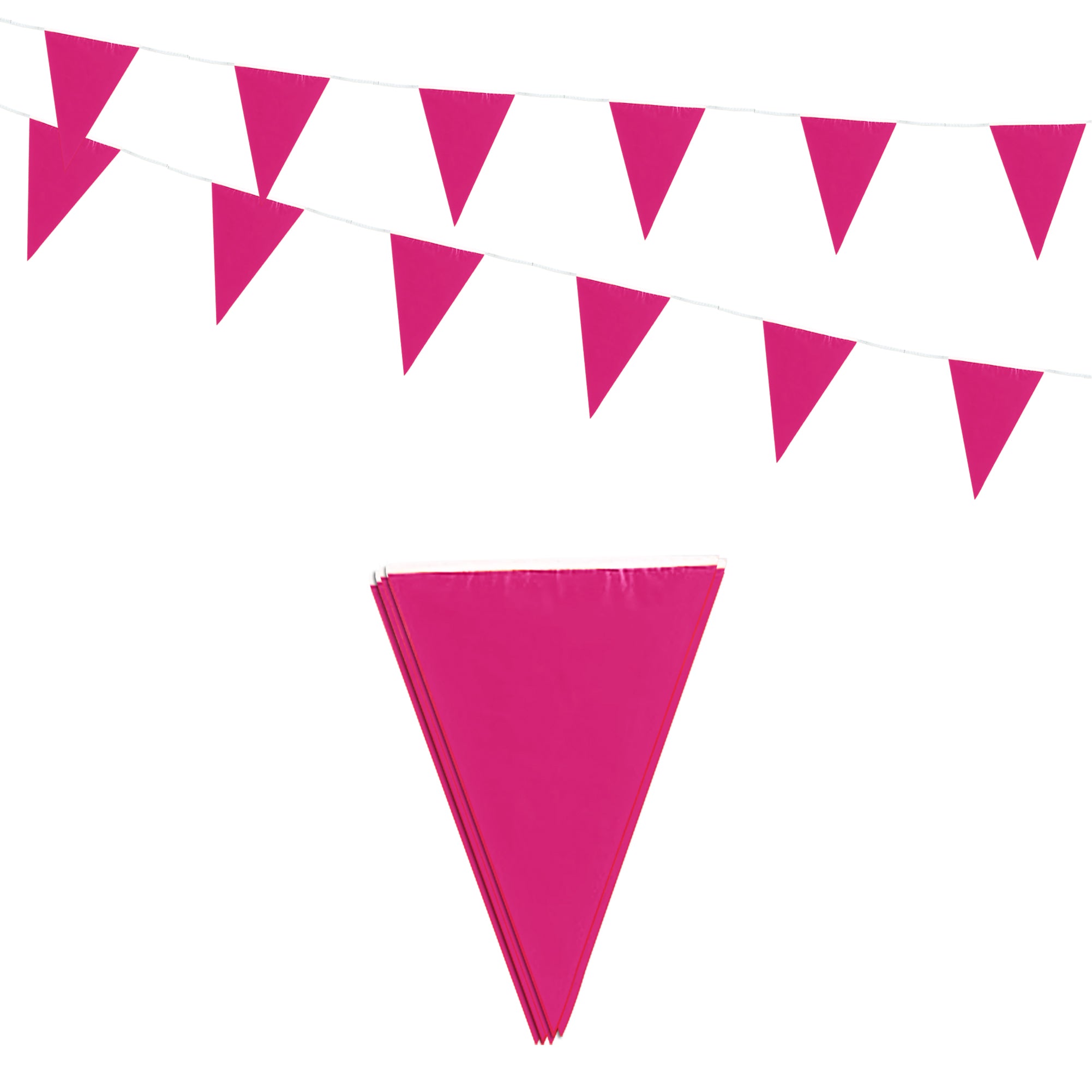 Hot Pink Bunting 10m with 20 Pennants– Choice Wholesale