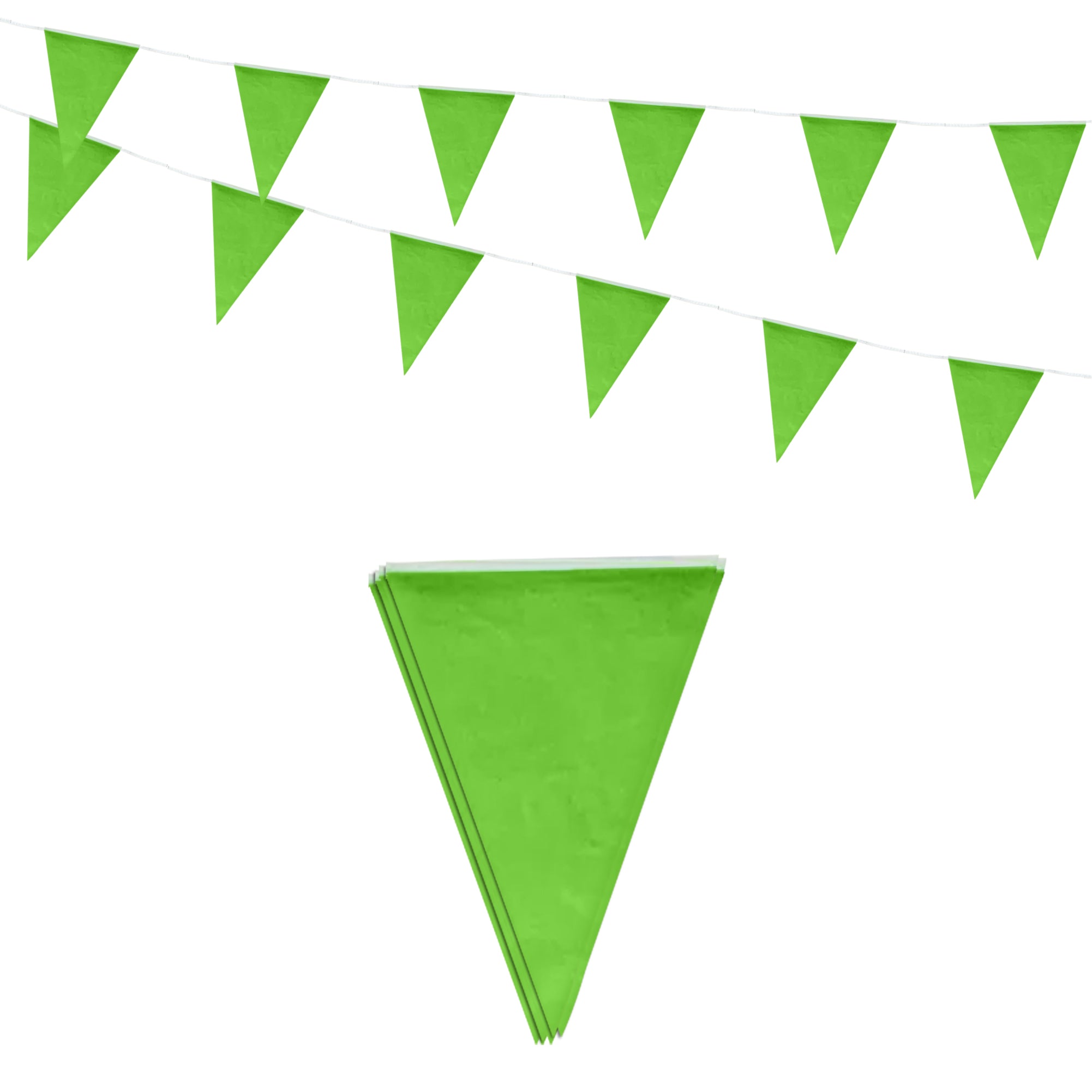 Lime Green Bunting 10m with 20 Pennants– Choice Wholesale