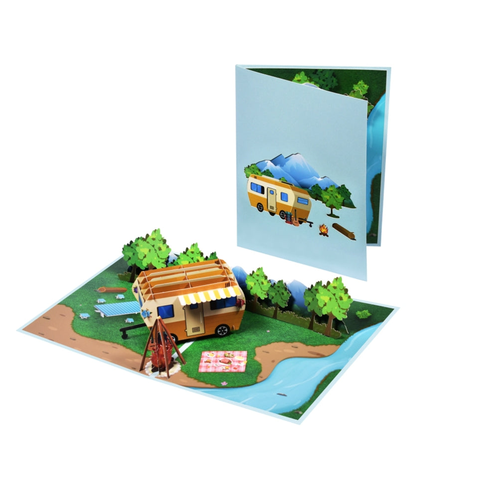 Camping Scene 3D Pop Up Greeting Card– Choice Wholesale