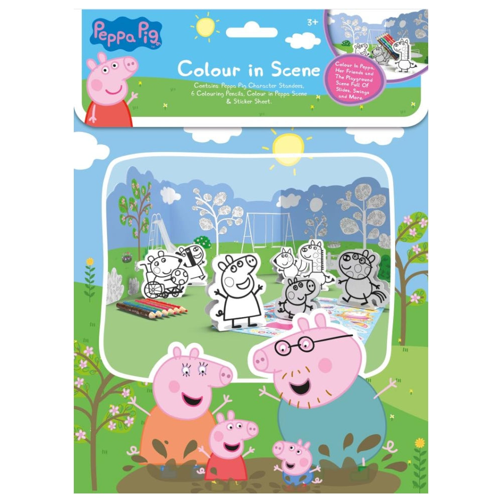 Peppa Pig Colour In Scene Playground Colouring Set– Choice Wholesale