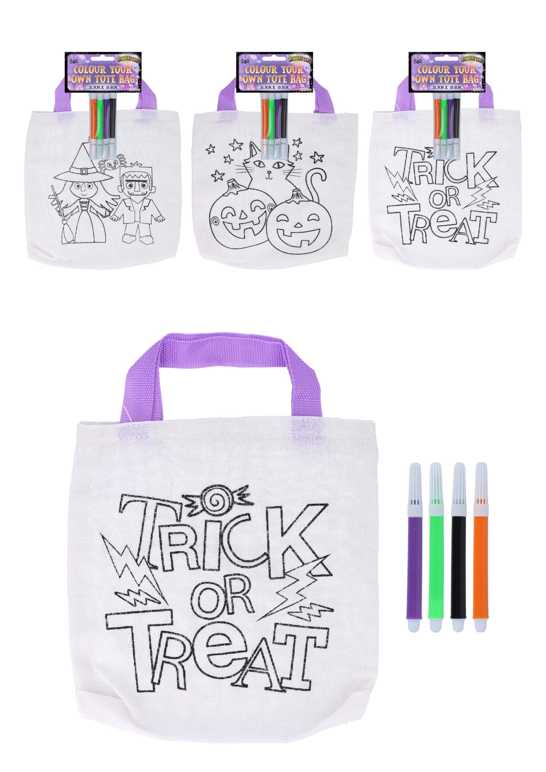 Single Halloween Colour-Your-Own Tote Bag– Choice Wholesale