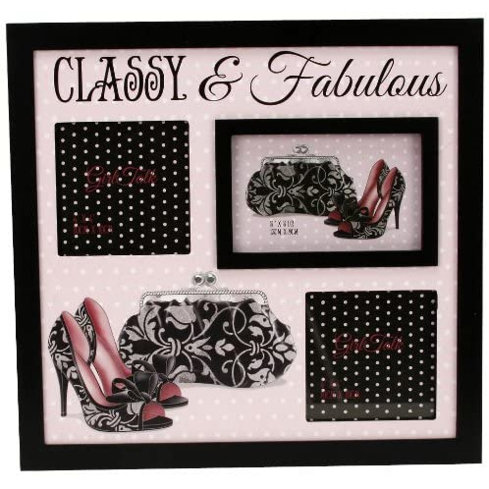 Classy & Fabulous Black & Pink Girly Photo Frame In a Gift Box– Choice ...