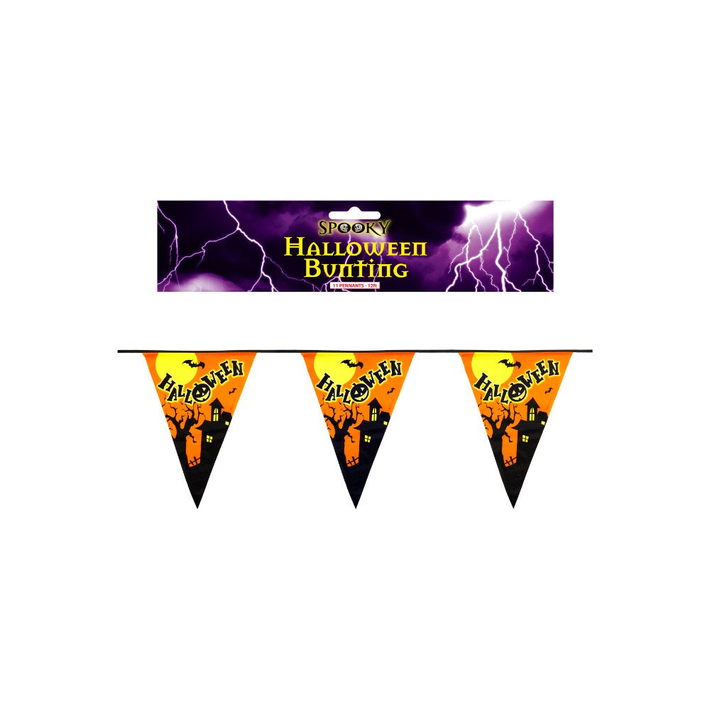 Halloween Bunting Banner Decoration 12ft With 11 PVC Pennants– Choice ...