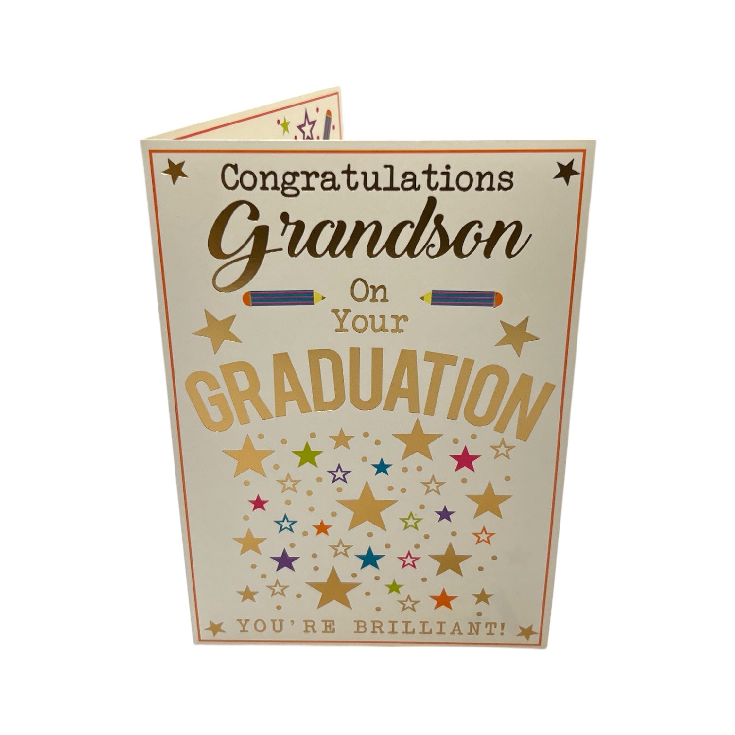 Grandson On Your Graduation Stars Design Congratulations Card– Choice ...