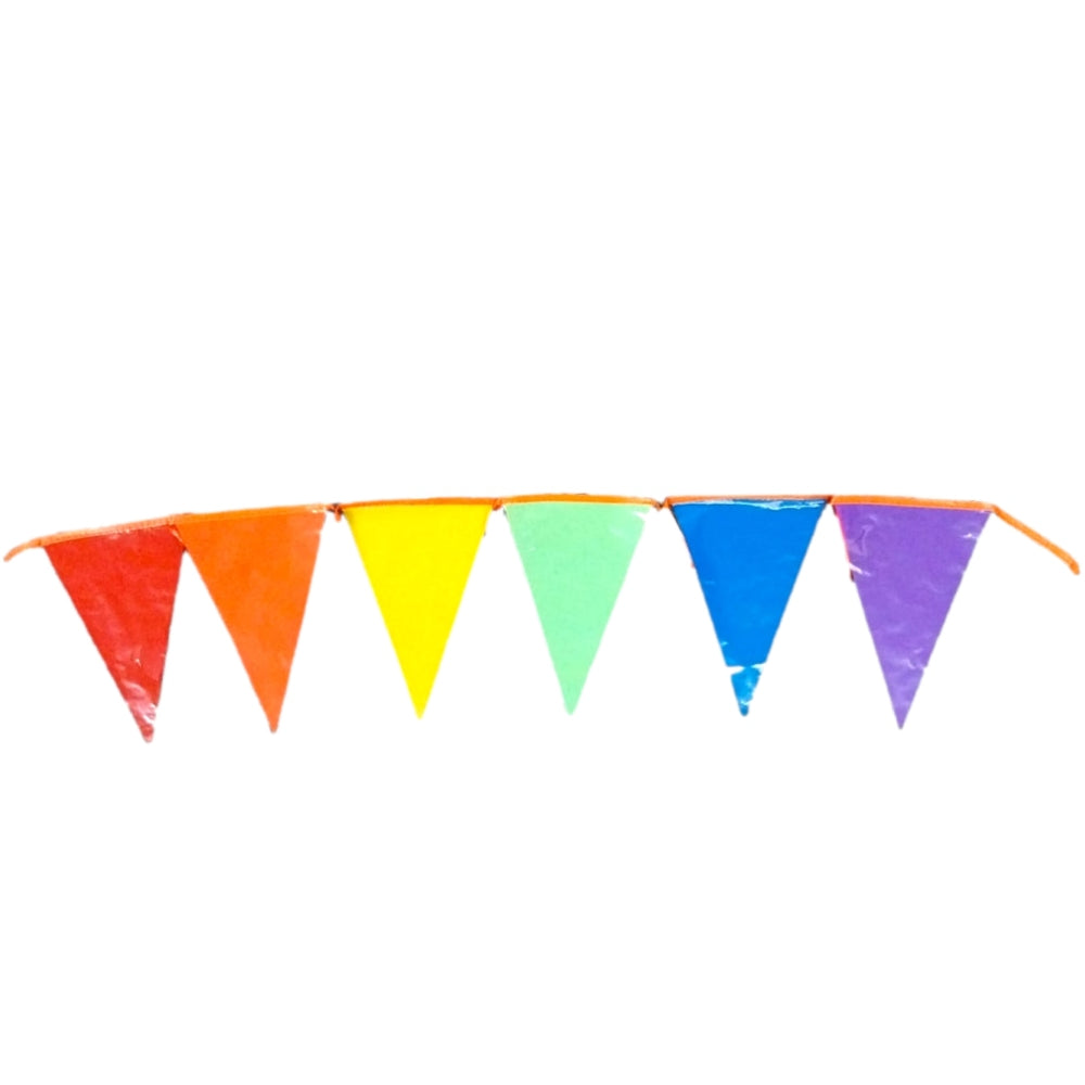 Multicolour Bunting with Orange String 10m with 20 Pennants – Choice ...