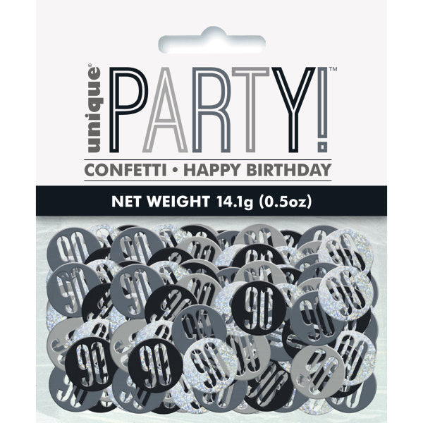 Birthday Black Glitz Number 90 Confetti 5oz– Choice Wholesale