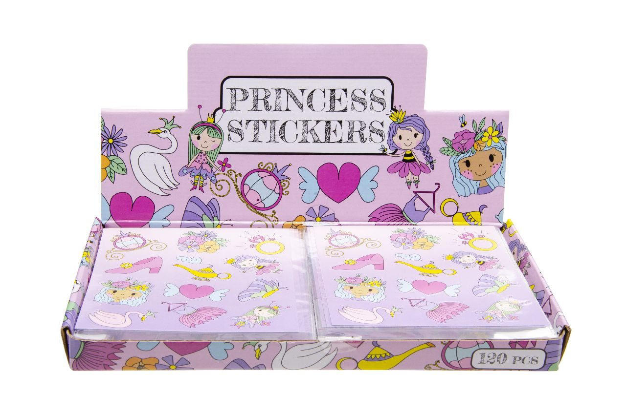 Box of 120 Sheets of 12 Pieces Princess Stickers– Choice Wholesale