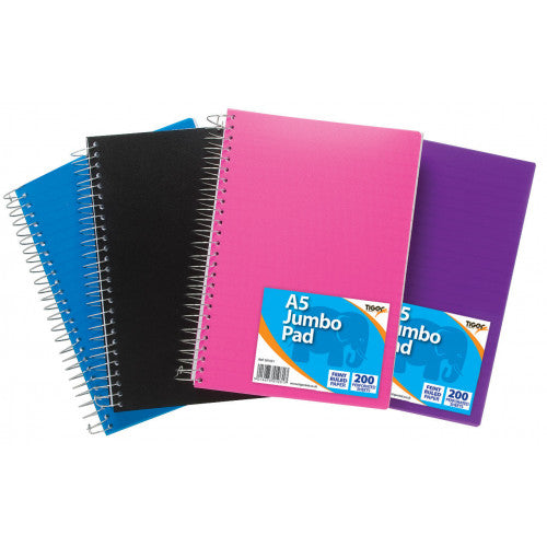 Tiger A5 Jumbo Pad Spiral Bound Notebook– Choice Wholesale