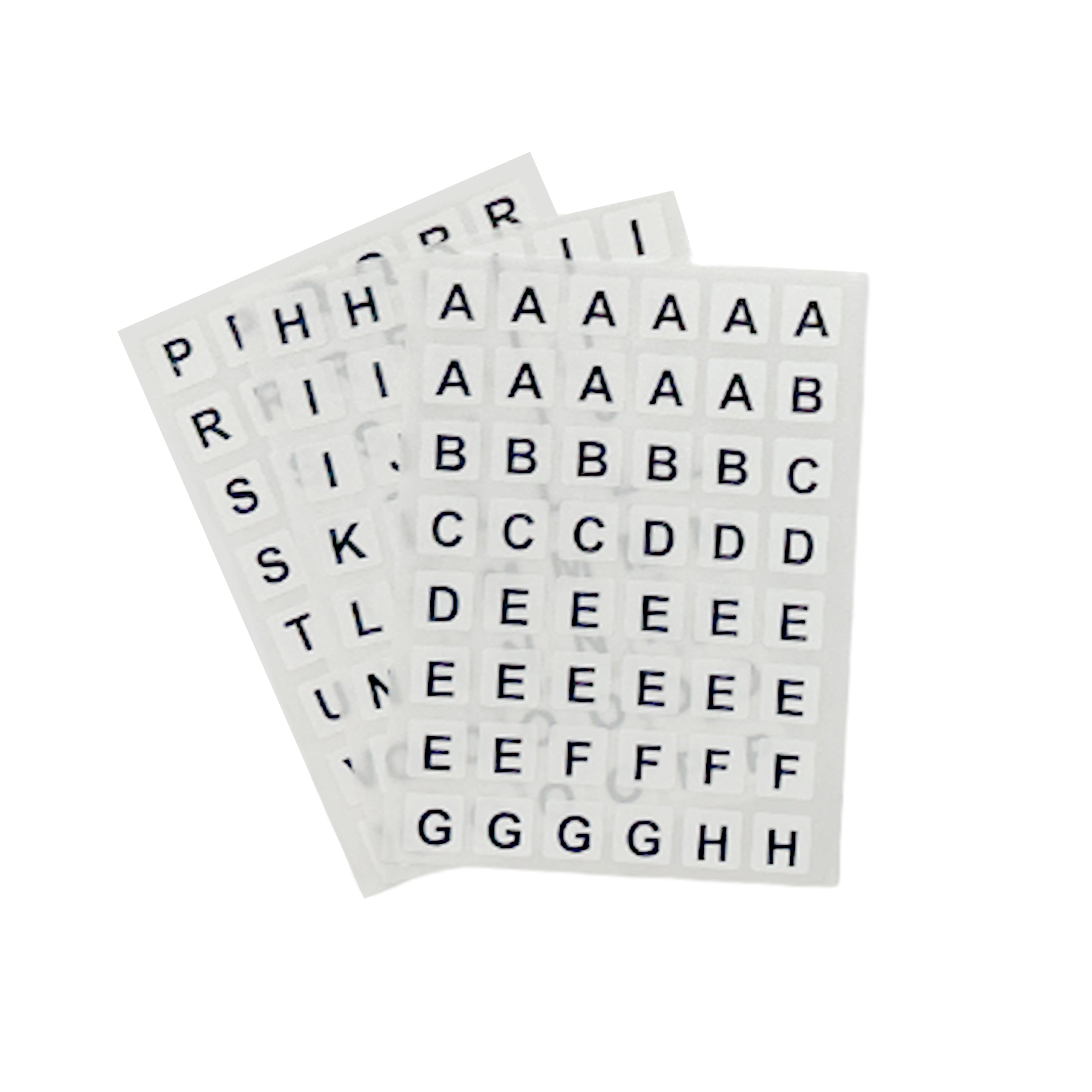 Pack of 144 Black on White A-Z Alphabet 12x12mm Self Adhesive Labels ...