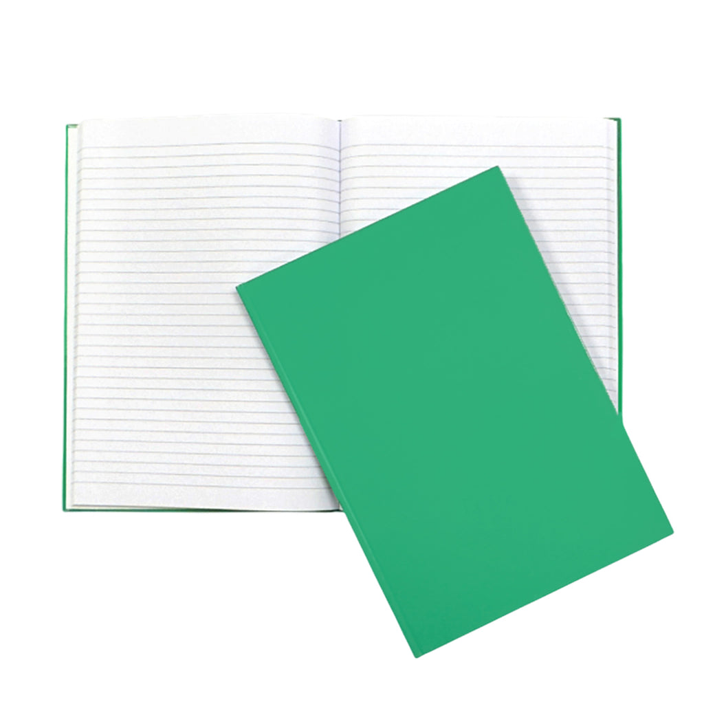 A4 160 Pages 8mm Ruled Green Casebound Notebook– Choice Wholesale