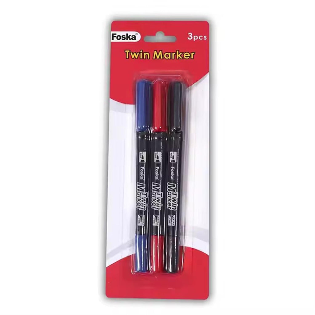 Pack of 3 Twin CD Permanent Marker Pens– Choice Wholesale