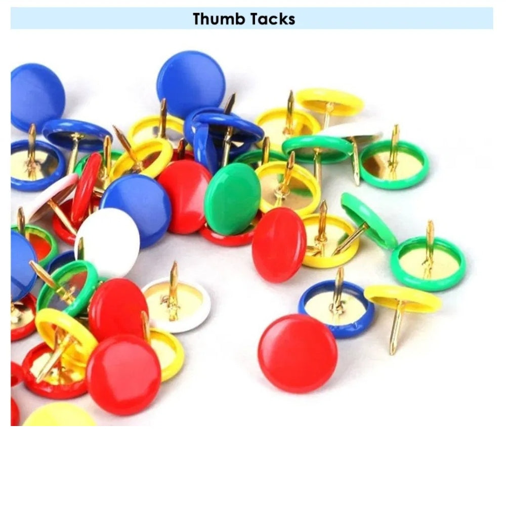 Pack of 100 Vinyl Coated Thumbtacks 11mm – Choice Wholesale