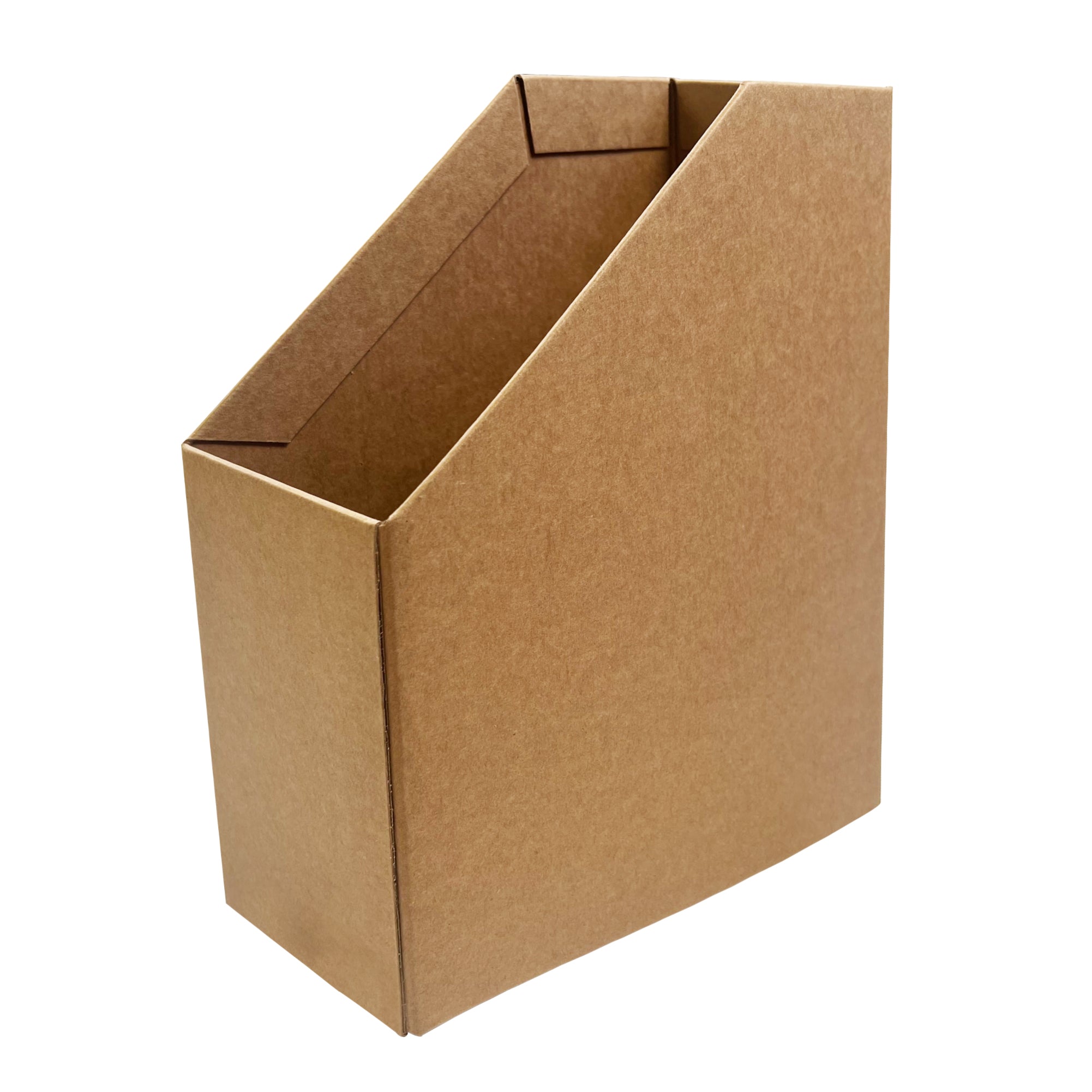 Kraft Magazine File Corrugated Cardboard Desk Organiser– Choice Wholesale