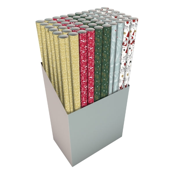 Single 2.5m x 70cm Christmas Design Festive Gift Wrap Roll– Choice ...