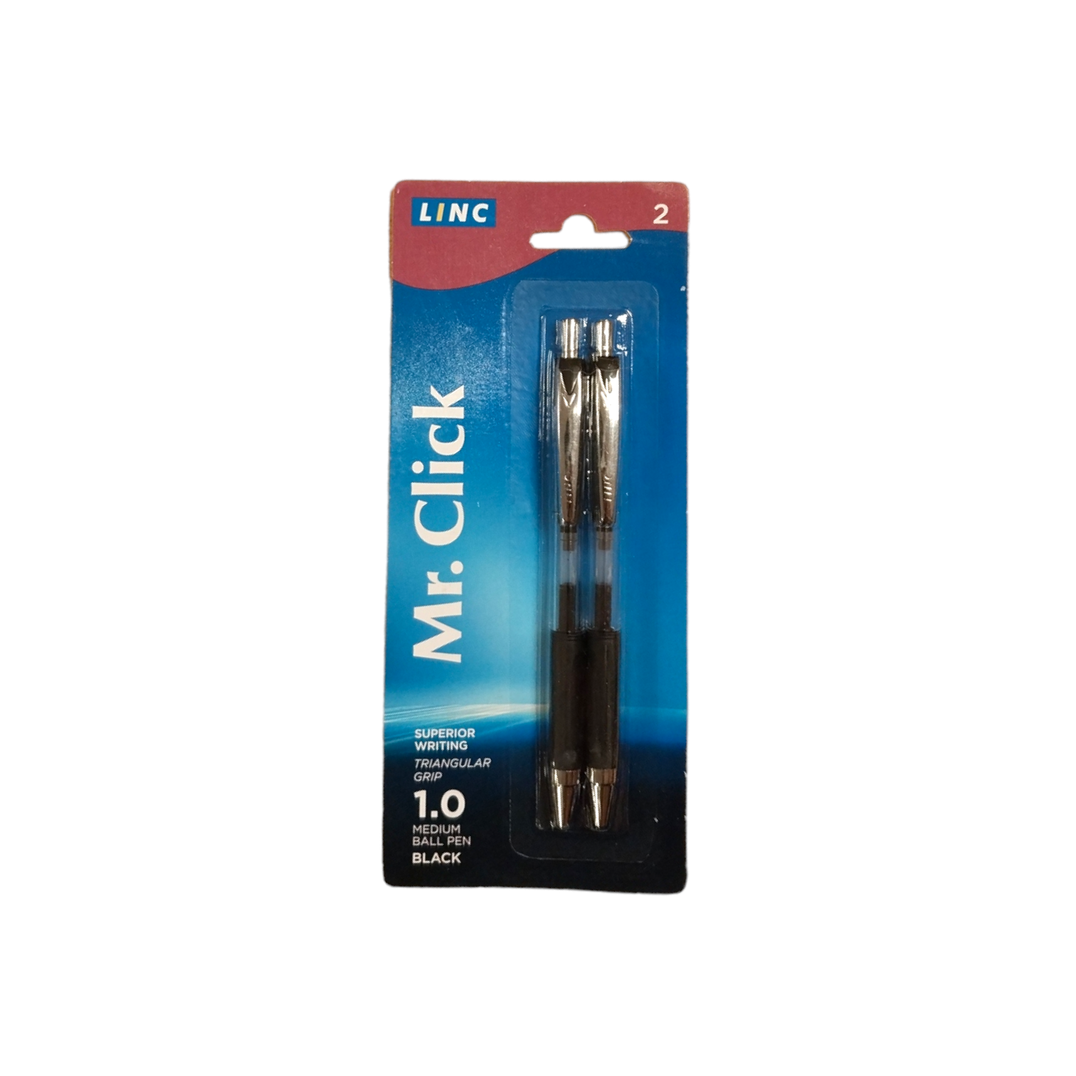 Pack of 2 Linc Mr. Click Retractable Black Ball Pens– Choice Wholesale