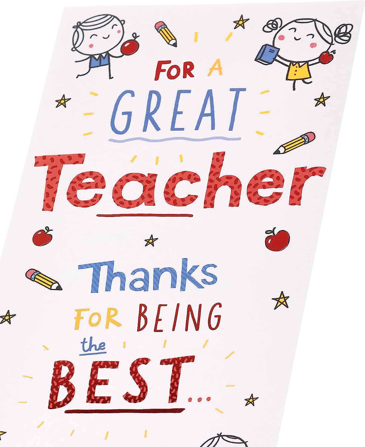 Doodle Design Thank You Teacher Card– Choice Wholesale