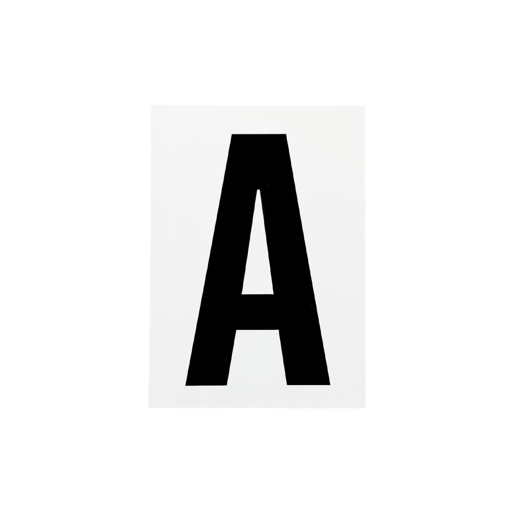 Pack of 12 Waterproof Wheelie Bin Black Letter A Sticker– Choice Wholesale