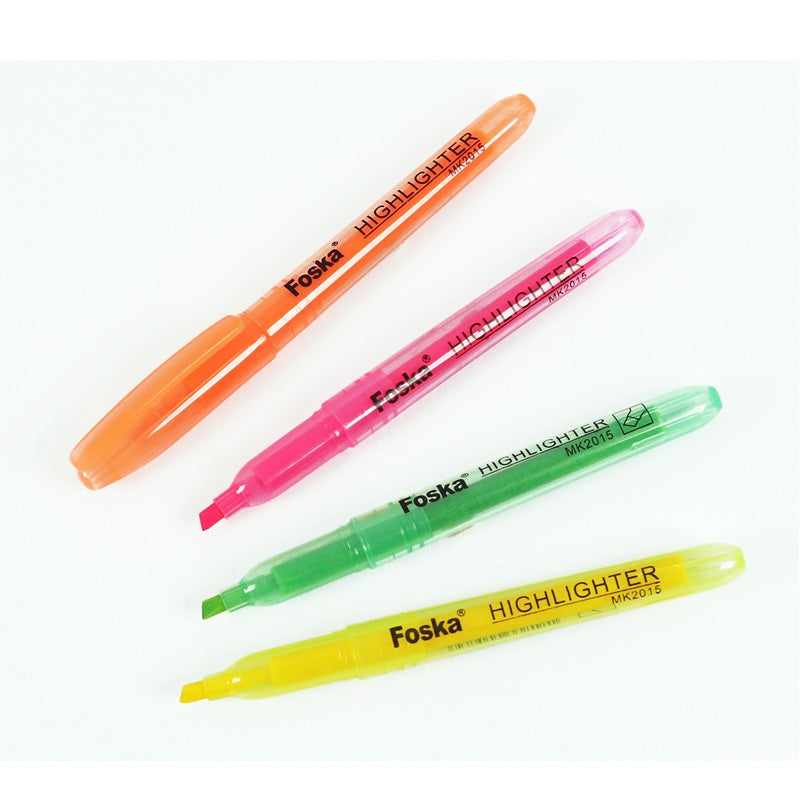 Pack of 12 Slim Pink Highlighter Pens - Chisel Tip– Choice Wholesale