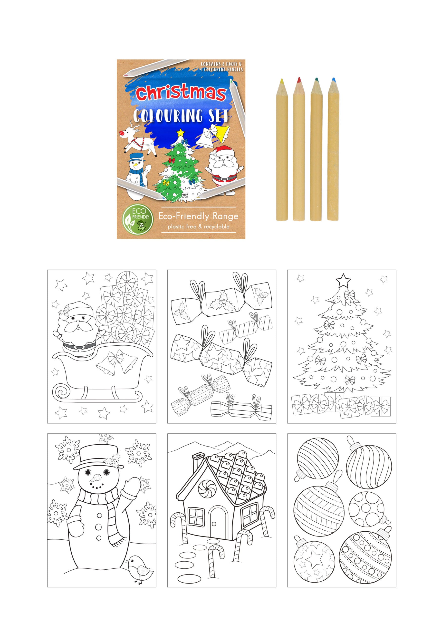 Eco-Friendly Mini Christmas Colouring Set– Choice Wholesale
