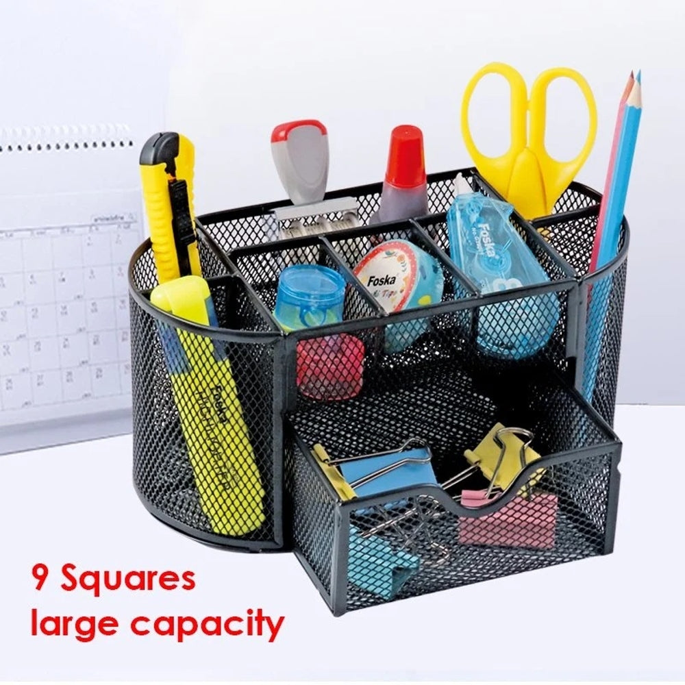 9 Compartment Wire Mesh Desktop Organiser – Choice Wholesale