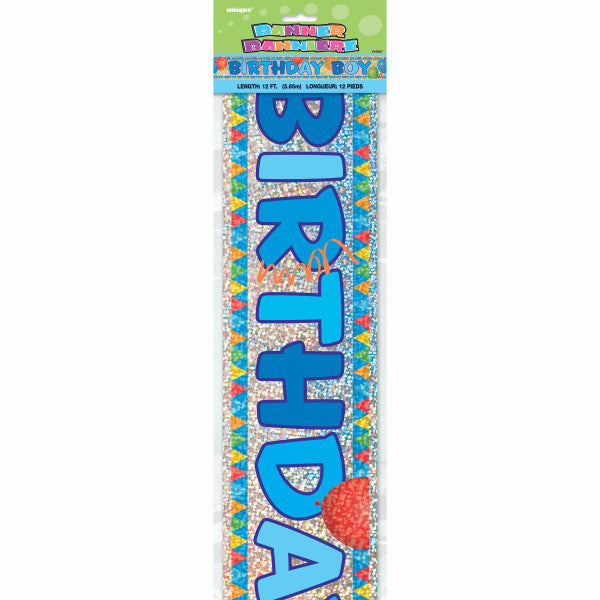 12ft Birthday Boy Prism Banner – Choice Wholesale