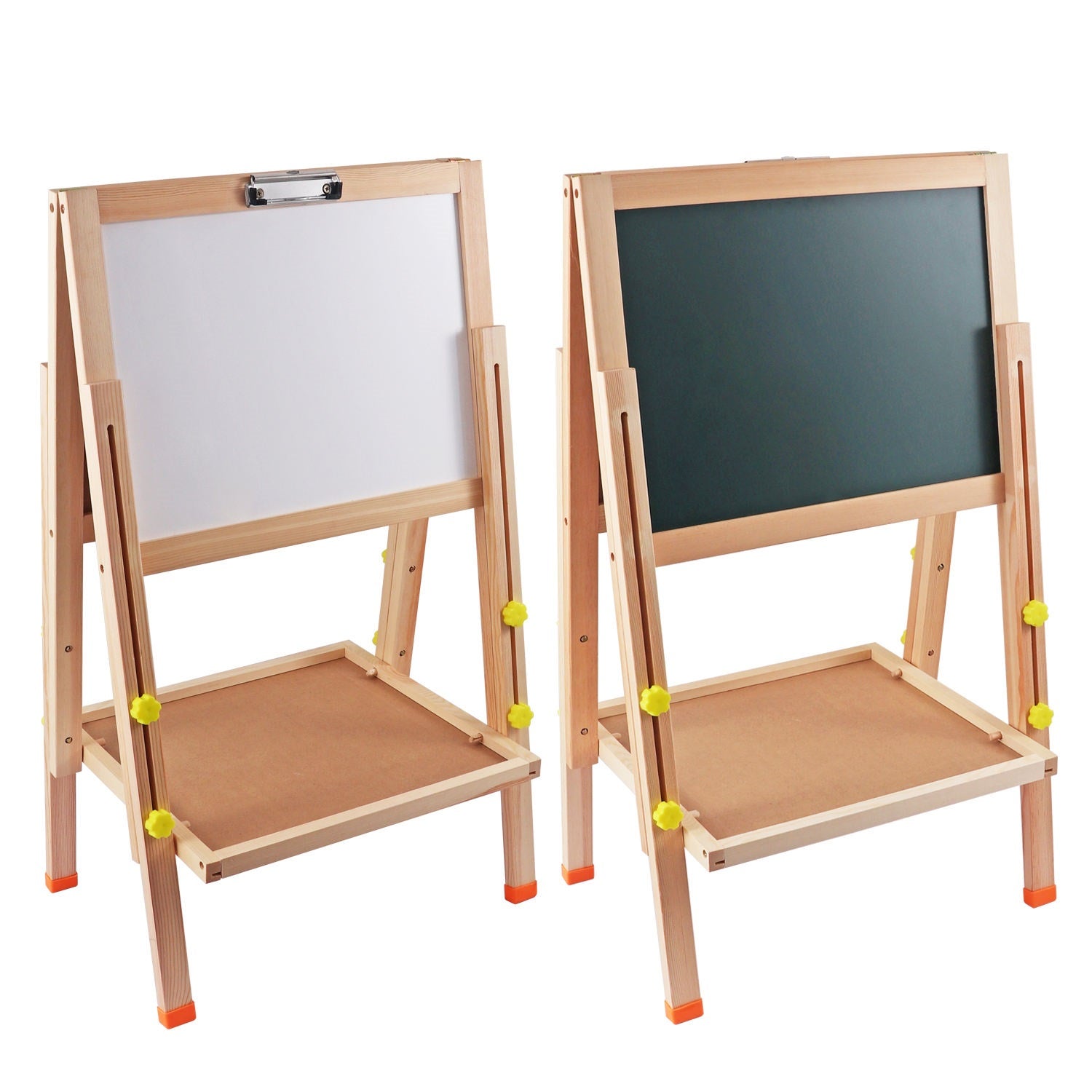 Height Adjustable Folding Wood Easel Whiteboard Black Board 47 x 84.5c ...