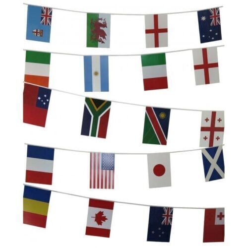 Rugby World Cup Multi Nation Bunting 10m with 20 Pennants– Choice Wholesale