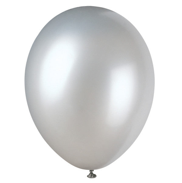 Pack of 8 Shimmer Silver 12" Premium Pearlised Balloons– Choice Wholesale