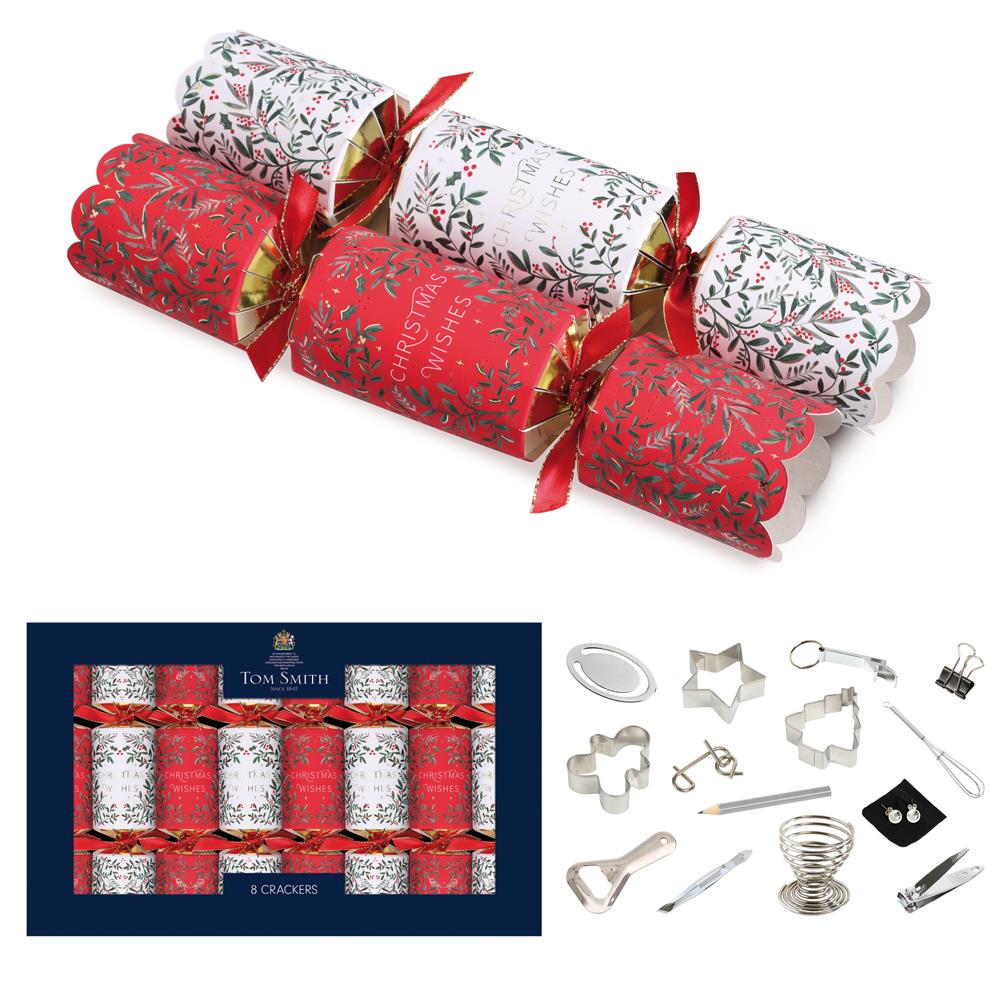 Pack of 8 14" Christmas Traditional Deluxe Crackers– Choice Wholesale
