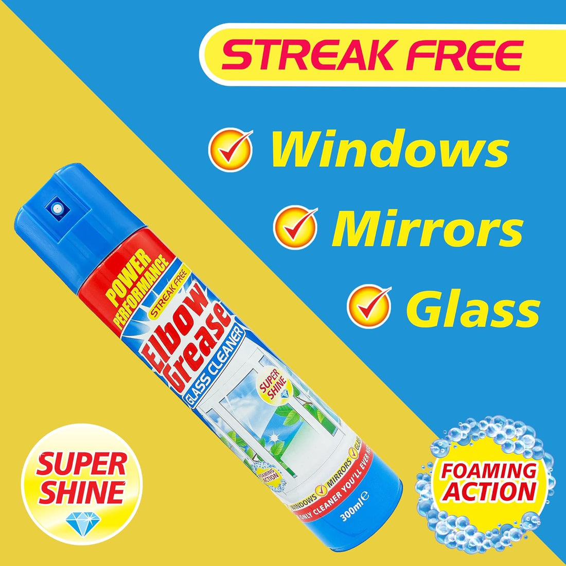 Elbow Grease Glass Cleaner Aerosol 300ml– Choice Wholesale