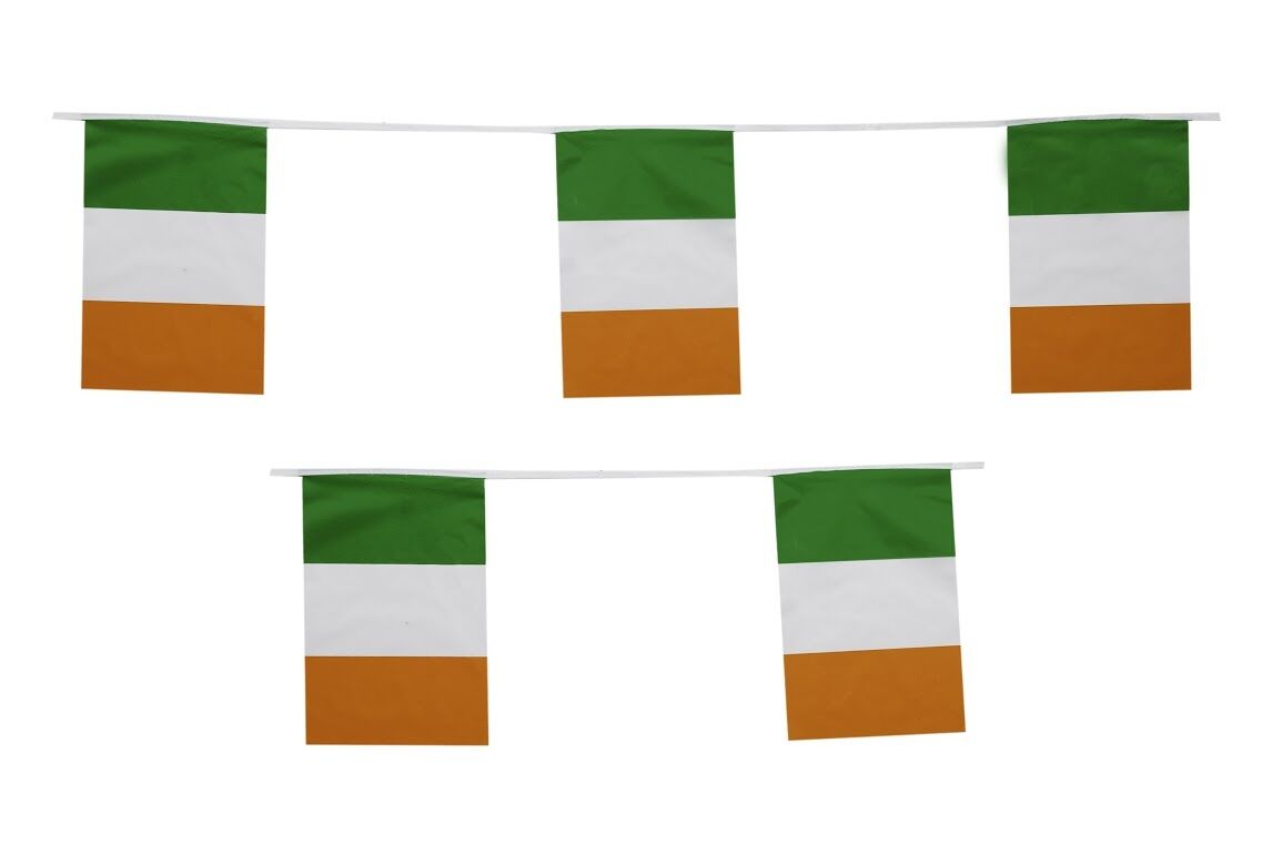 Ireland Rectangle Bunting 10m with 20 Flags– Choice Wholesale