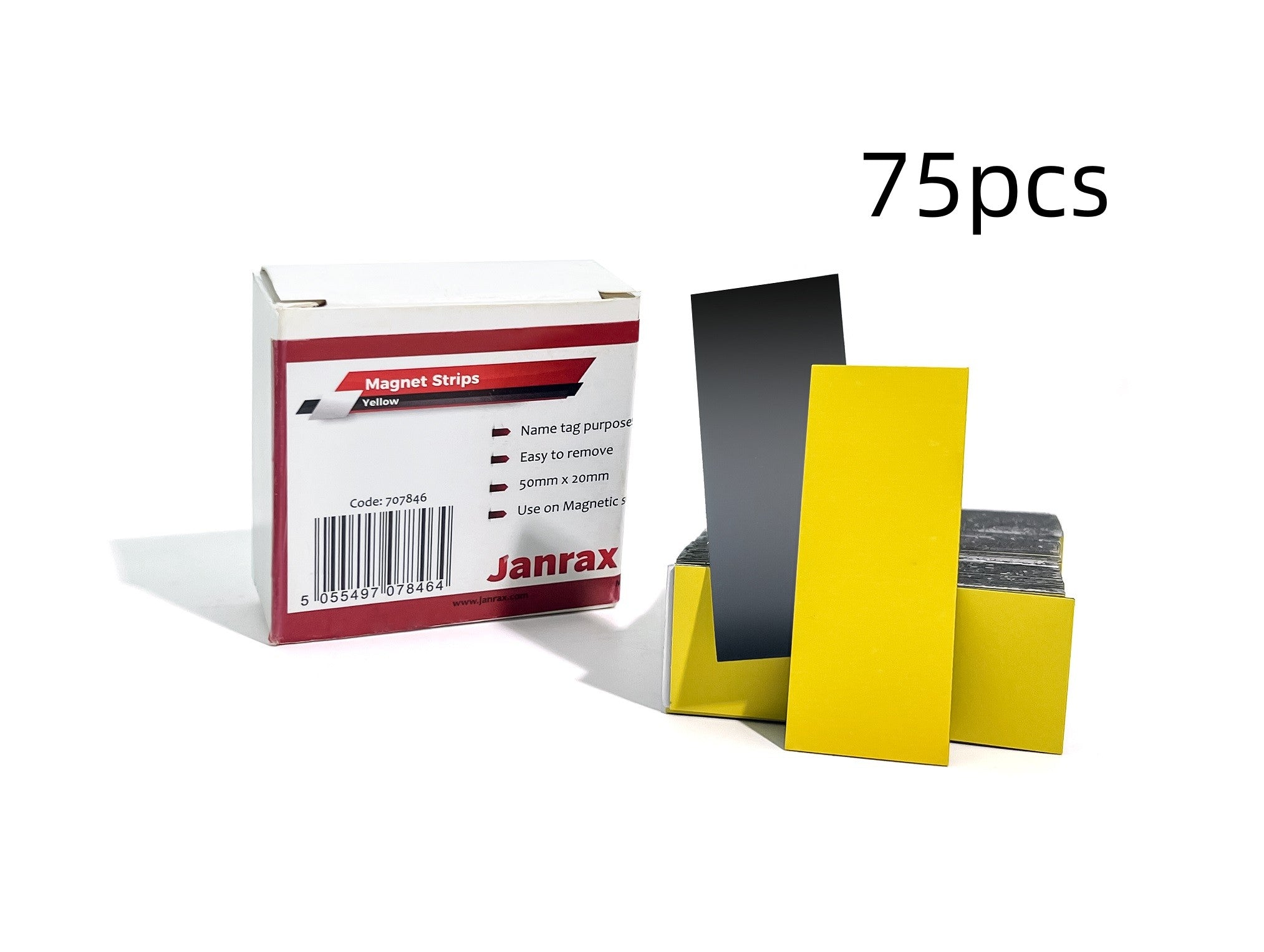 Pack of 75 Yellow Magnetic Strip Name Tag Labels– Choice Wholesale