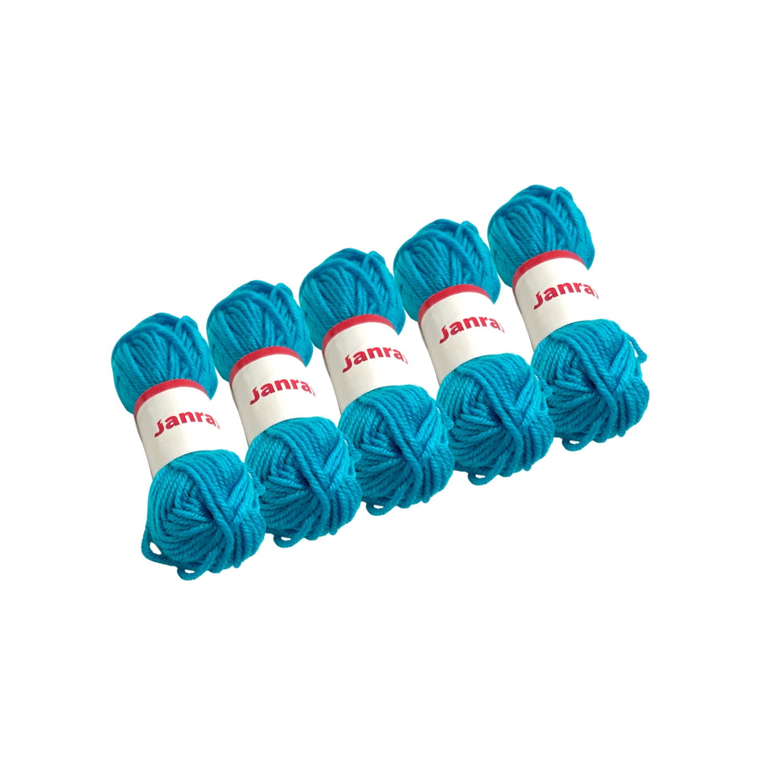 Pack of 5 Blue Acrylic Yarn Rolls – 10g each, 4 Strand 8 Ply Knitting ...