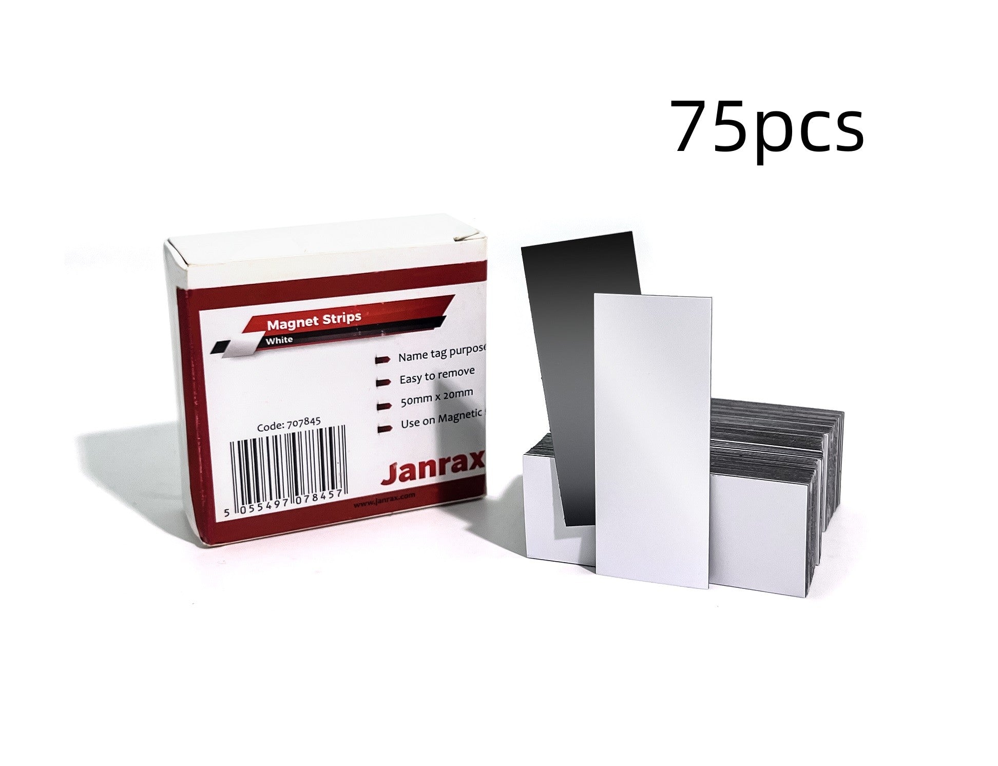 Pack of 75 White Magnetic Strip Name Tag Labels– Choice Wholesale