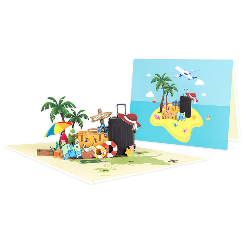 Vacation Mode Travel 3D Pop Up Greeting Card– Choice Wholesale