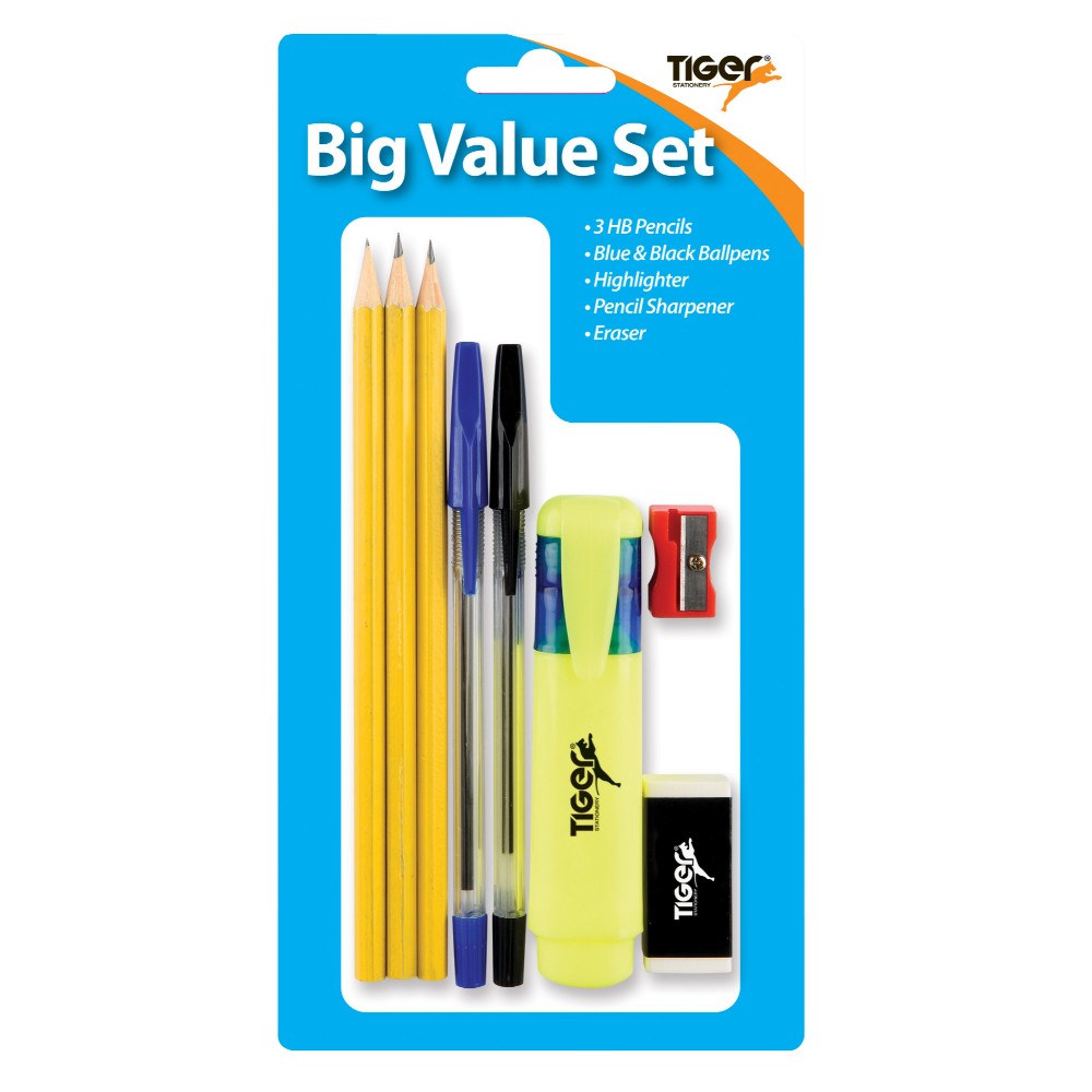 Pack of 6 Big Value 8 Piece Stationery Sets– Choice Wholesale