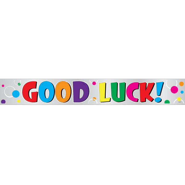 12ft Long Fold Foil Colorful Good Luck Banner– Choice Wholesale