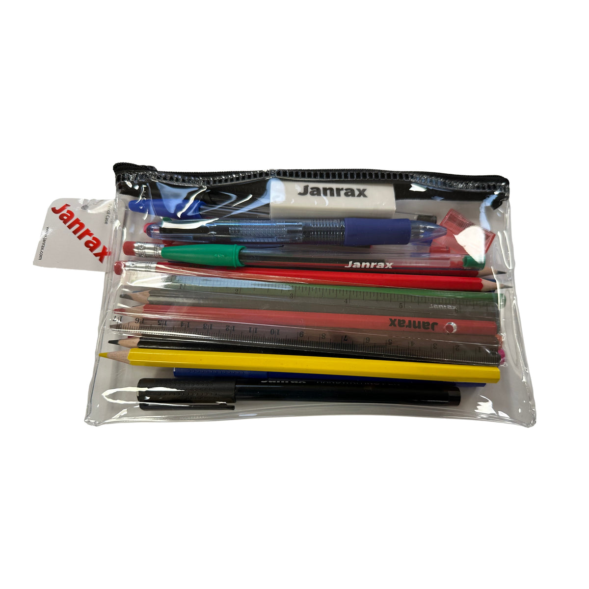 Stationery Filled Yellow Zip 8x5" Pencil Case with Colouring Pencils ...