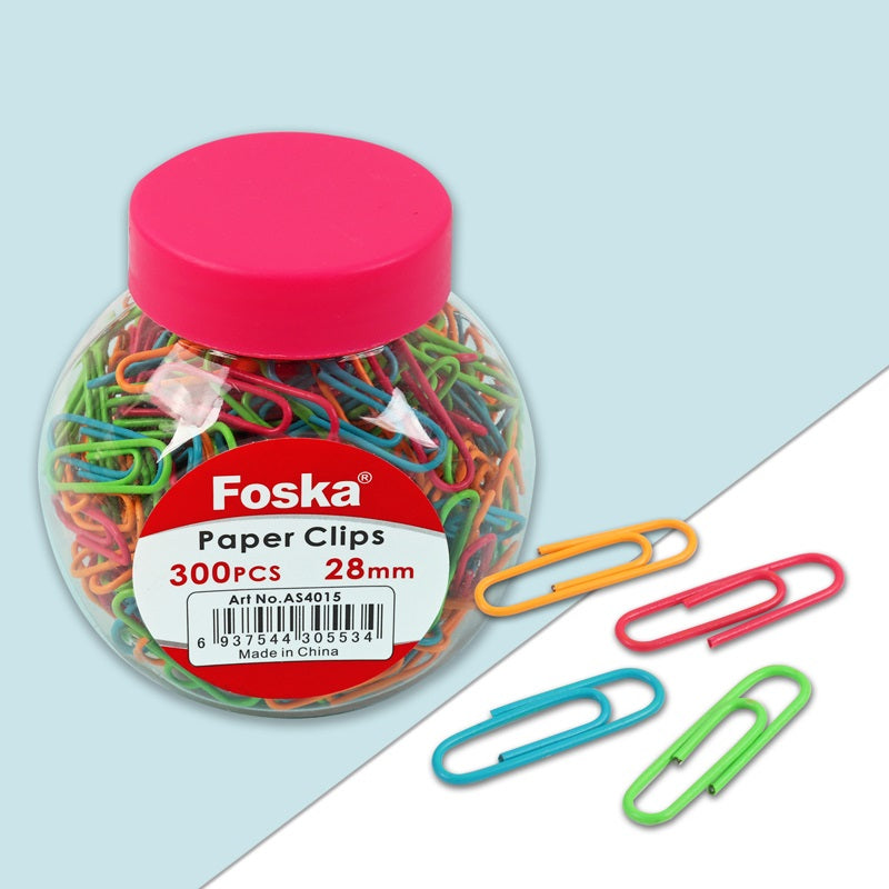 Tub of 300 Vinyl Coated Paper Clips 28mm– Choice Wholesale