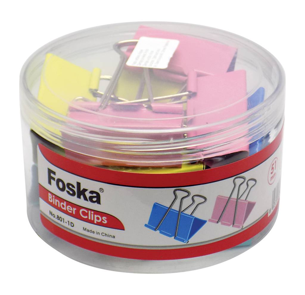 Pack of 12 51mm Assorted Colour Fold Back Binder Clips– Choice Wholesale