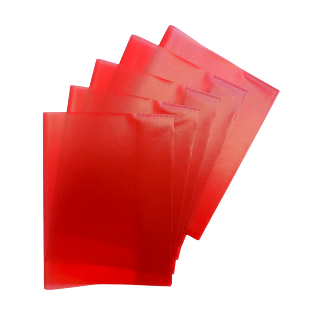Pack of 10 9x7" Frosted Red Exercise Book Covers– Choice Wholesale
