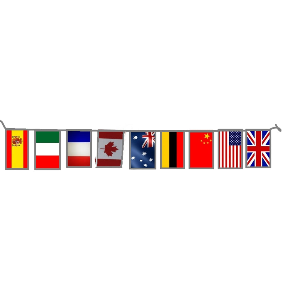 World Flags Bunting 7m with 25 Flags– Choice Wholesale