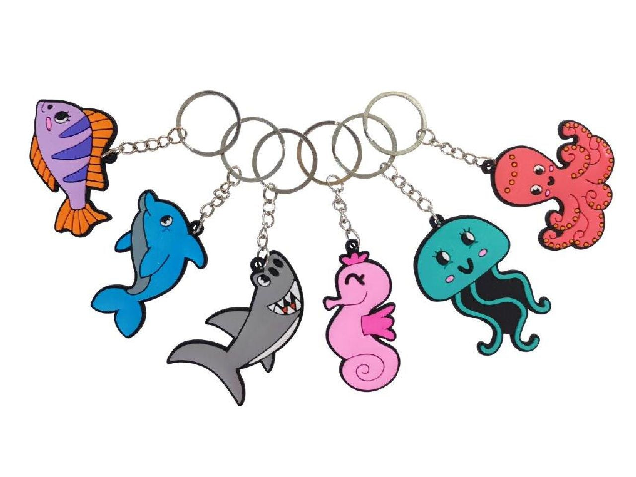 Pack of 12 Sea Animal Keychain– Choice Wholesale