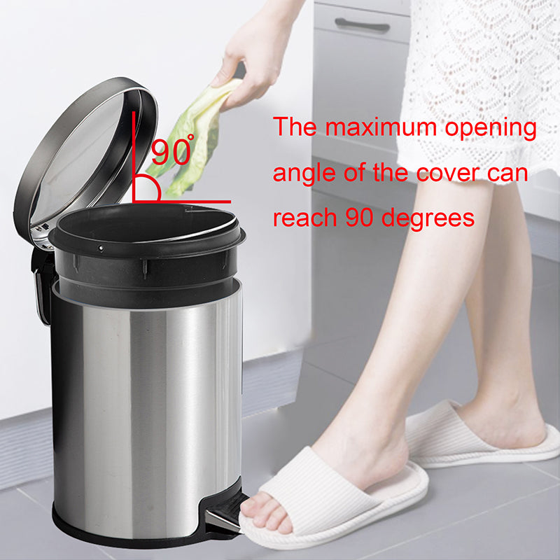 Stainless Steel Silver Metal Wastebin 8L – Choice Wholesale
