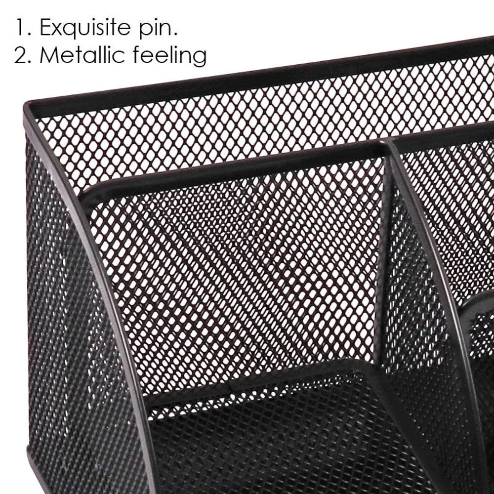 6 Compartment Wire Mesh Desktop Organiser – Choice Wholesale