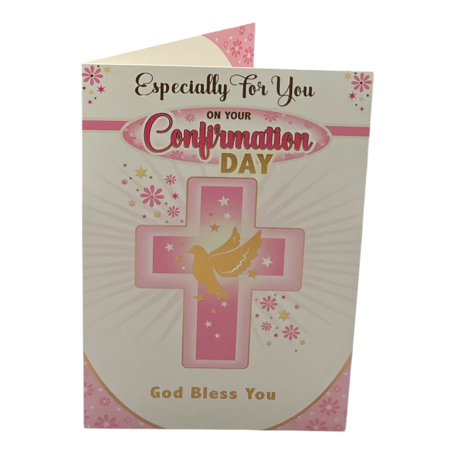 Especially For You Girl Dove And Cross Pink Design Confirmation Religi ...