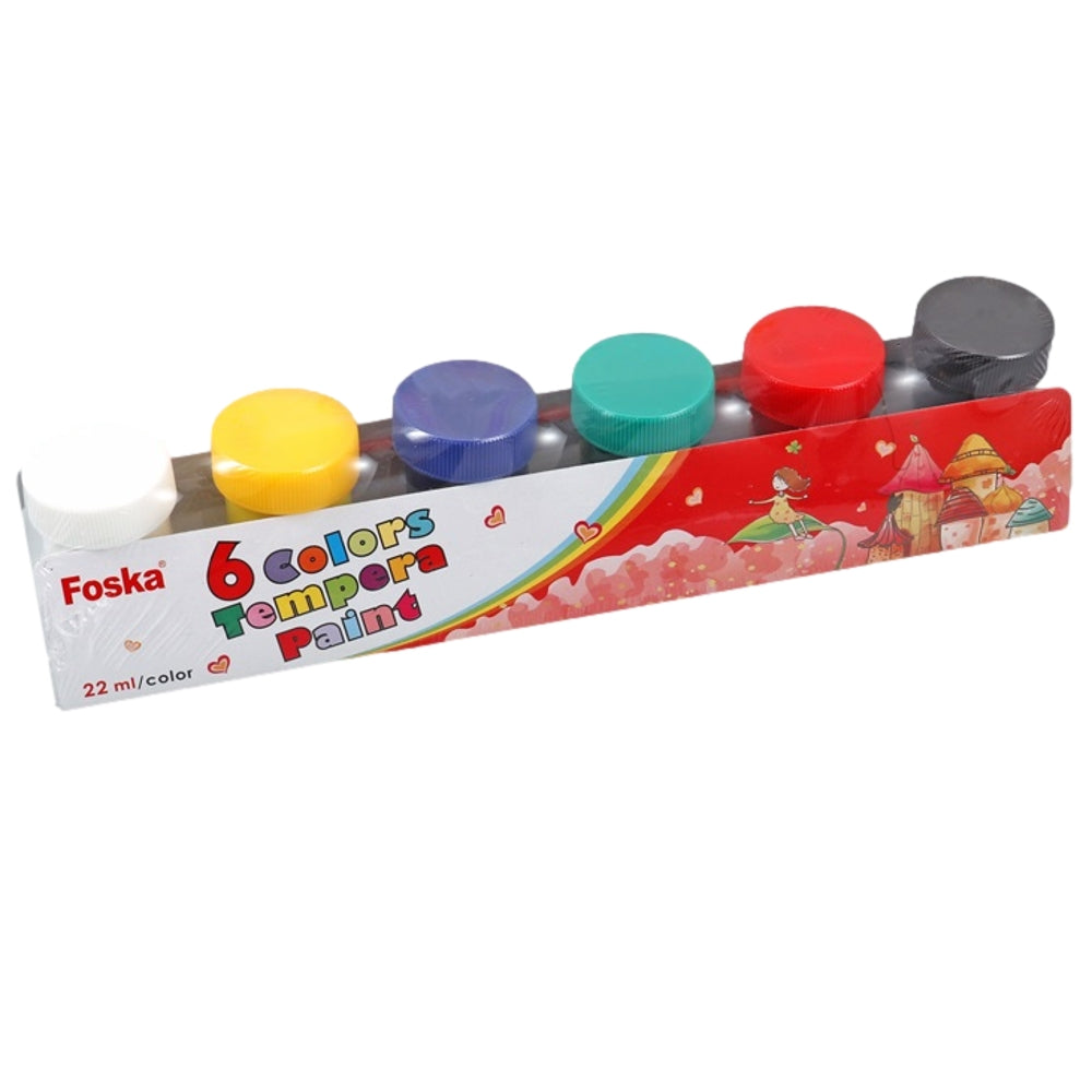 Pack of 6 Tempera Paints Water Colour – Choice Wholesale