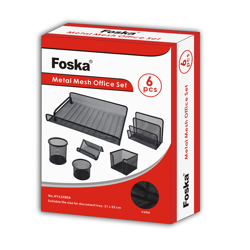 6 Pieces Wire Mesh Office File Tray Organizer Set – Choice Wholesale