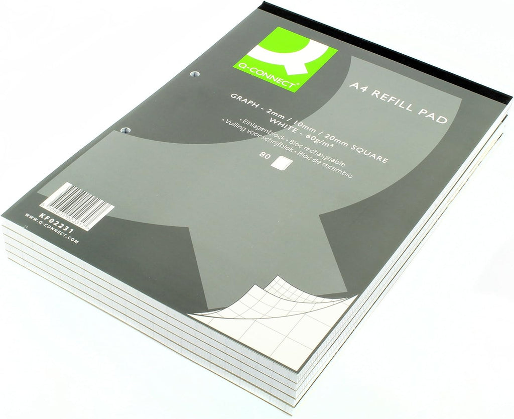 Pack of 6 A4 Graph Refill Pads 80 Sheet– Choice Wholesale
