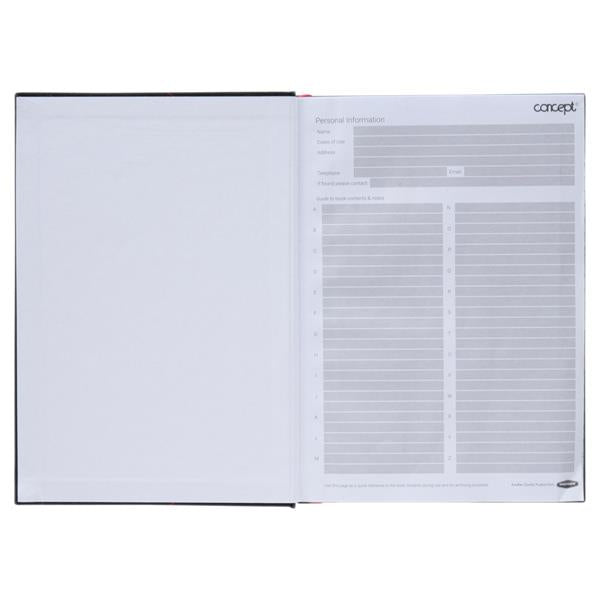 A5 192 Pages Ruled A-z Index Book by Concept – Choice Wholesale